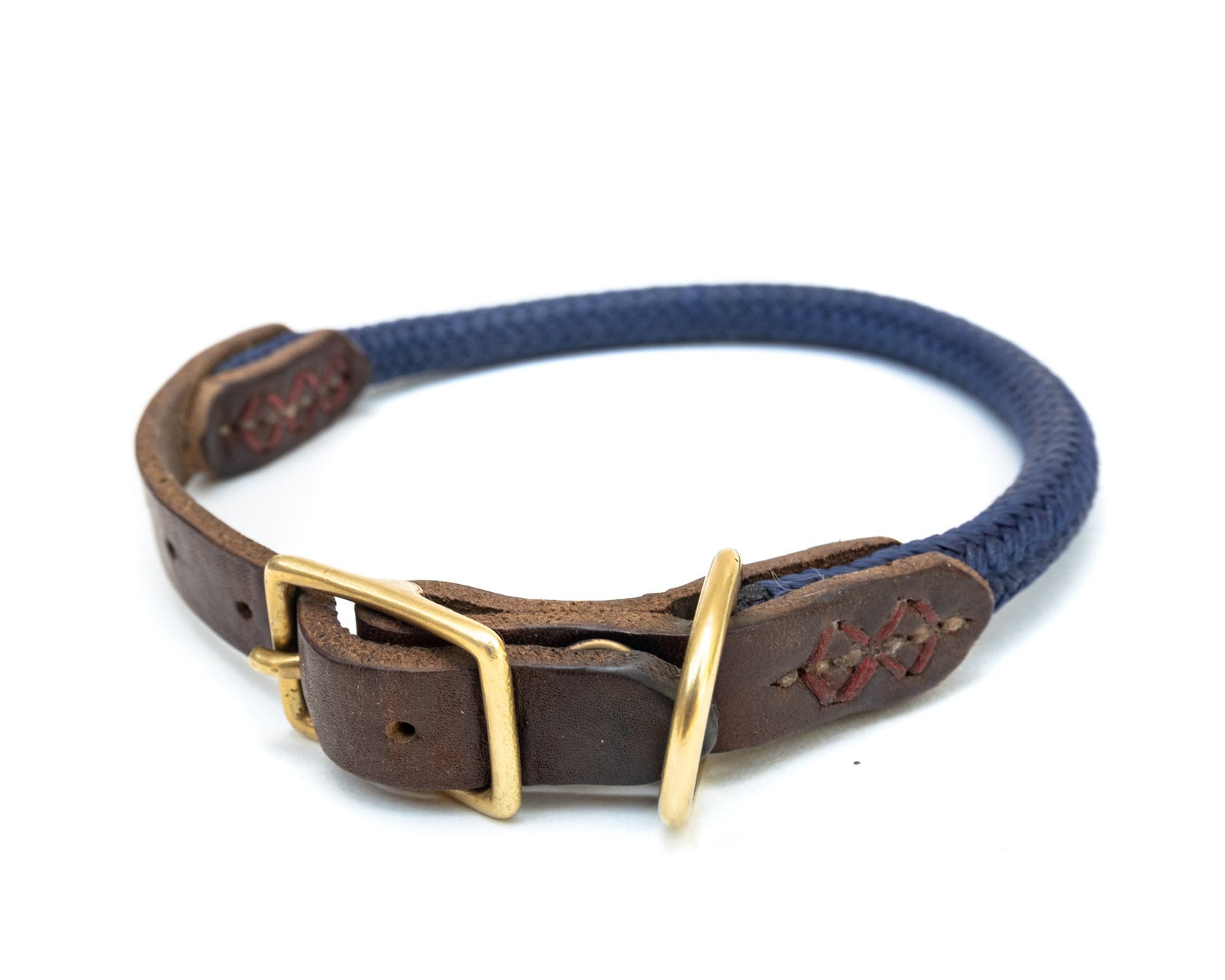 Rope Dog Collar | Leather and Rope – WanderDog Designs